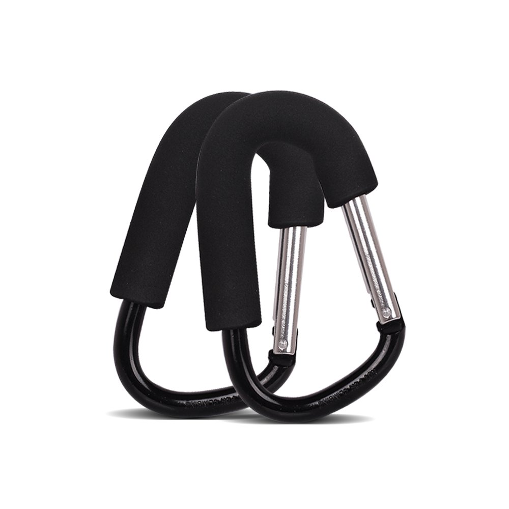 Mini-Factory (Pack of 2) Stroller Organizer Hooks, Multi-Purpose Large Hanger Hooks Clip for Shopping Bags, Purses