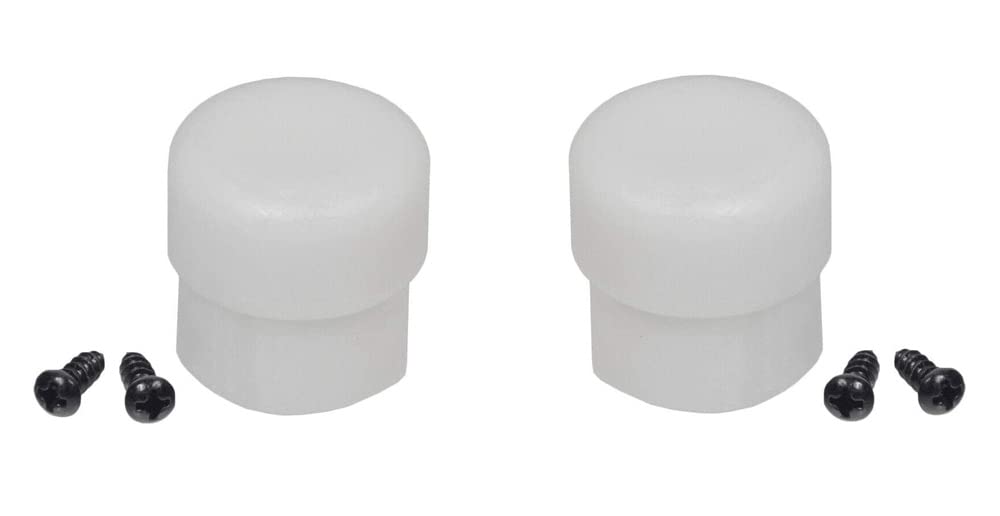 Plastic Tips for Razor Crazy Cart - Premium White Plastic Post (Set of 2) for the Razor Crazy Cart Stabilizing Post - Heavy Duty Factory Original Replacement Spare Parts for Crazy Cart XL