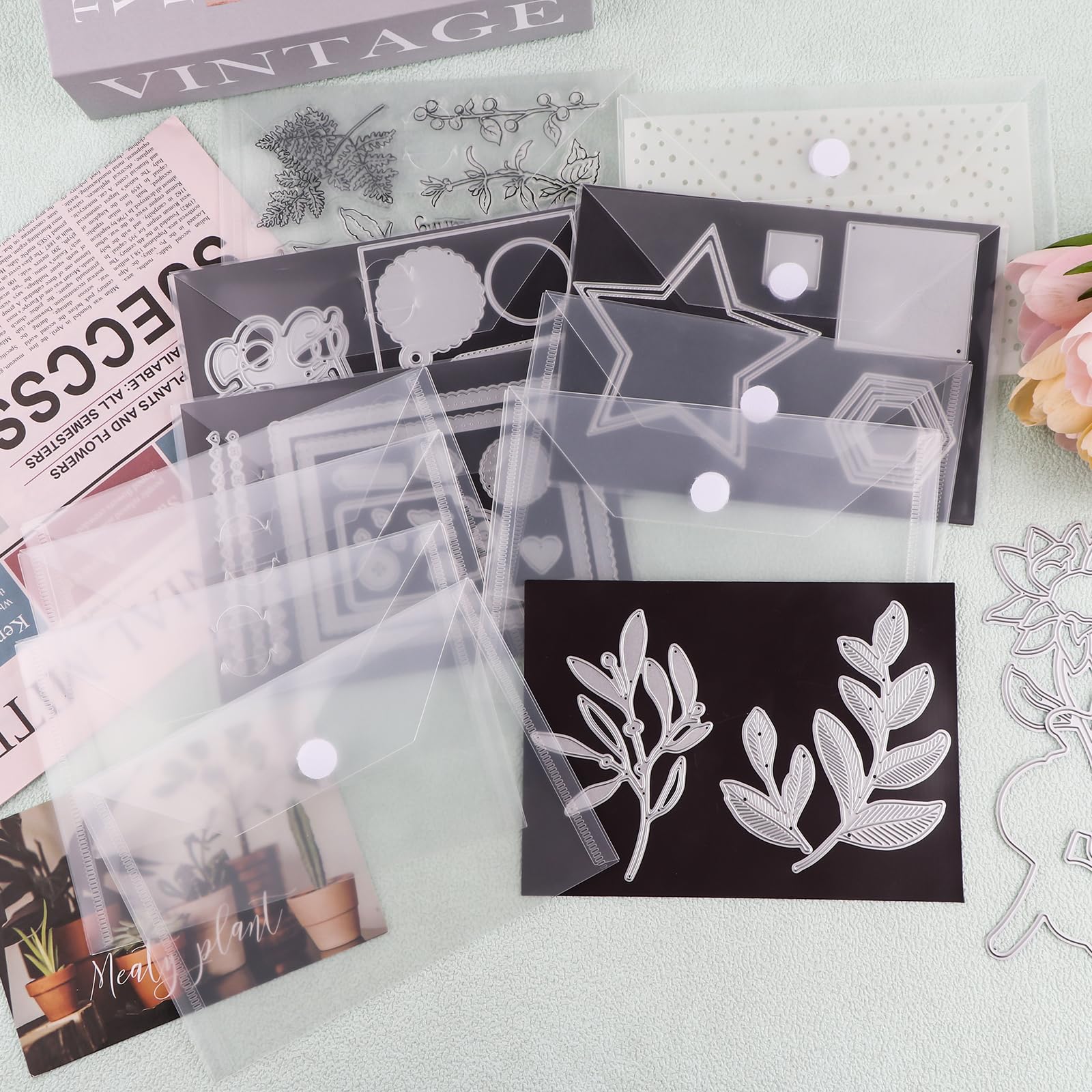 Briartw 3 Pcs A4 0.5mm Thick Single Sided Strong Magnetic Sheets Flexible Rubber Sheets for Metal Dies Storage and Organize Scrapbooking Tool Craft Supplies Rubber Magnetic Sheets Set