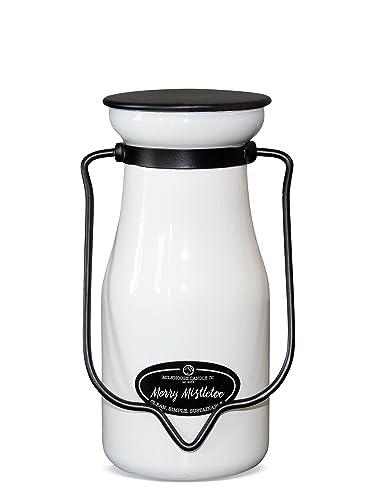 Milkhouse Candle Company, Merry Mistletoe, Creamery Collection, Scented Soy Candle: Butter Jar Candle, Milkbottle 8 oz