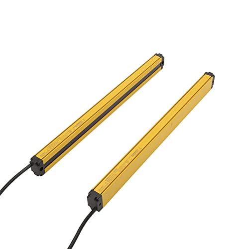 Forging Machine Tool, DC10 to 30V 2Pcs Yellow Light Gratings 0.3 to 2 Meters Detection Distance Fast Response Light Screen Infrared Radiation (8 beams BEM0840-C-280NB)