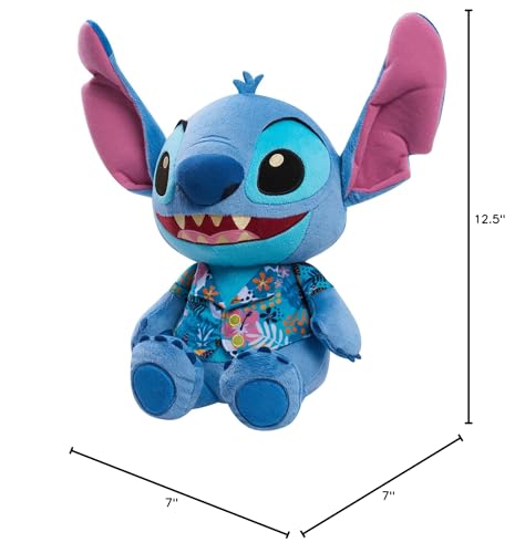 Disney’s Lilo & Stitch 13-Inch Large Stitch Plushie Stuffed Animal, Tropical Theme, Alien, Kids Toys for Ages 2 Up by Just Play