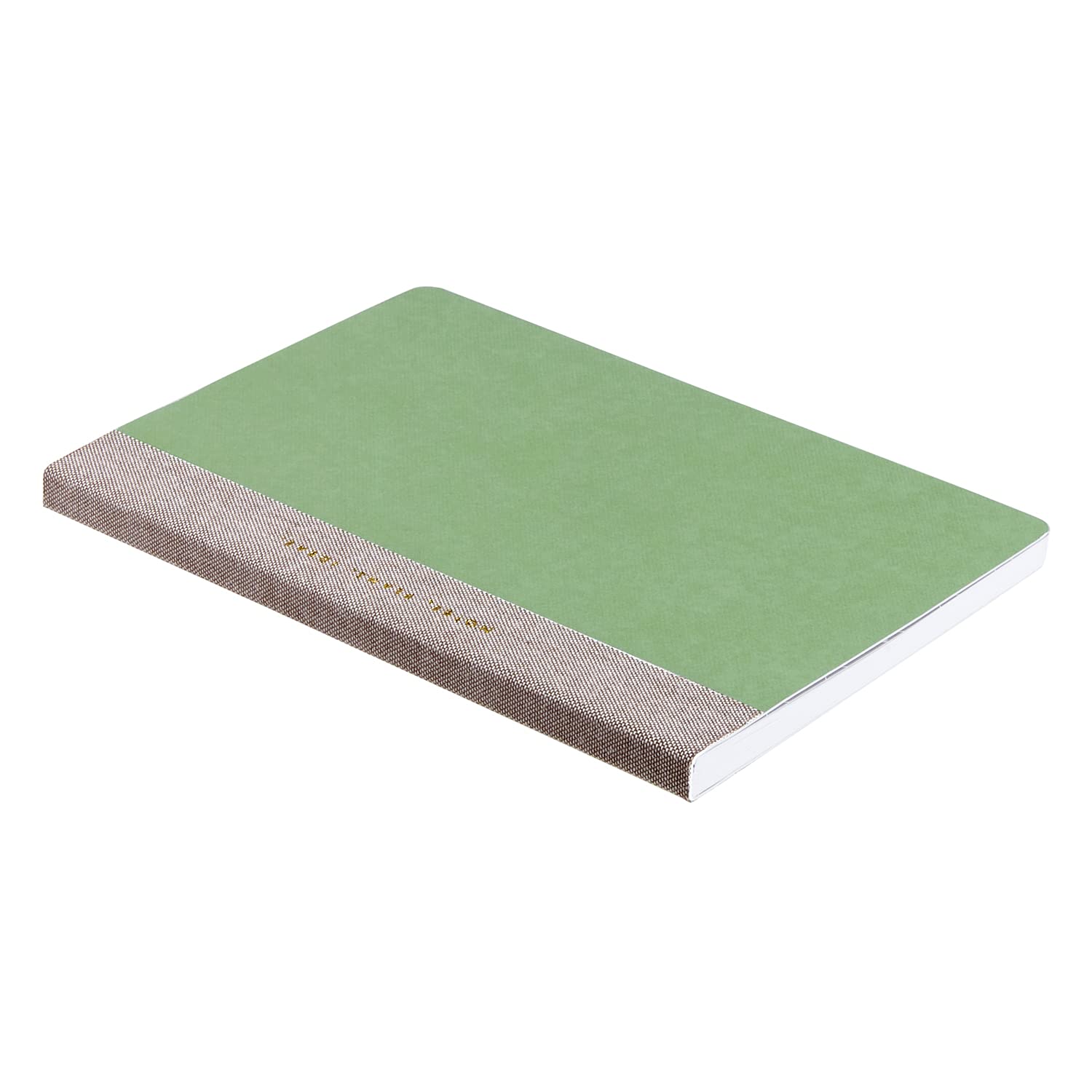 A5 Lined Notebook - Thyme: Essentials. 152 Pages of Quality Lined Textured Paper. Fits A5 Leather Items. Fabric Spine and Gold Foil Detailing by kikki.K