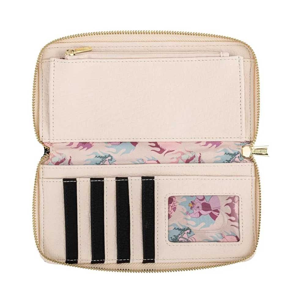 Loungefly Disney Villains Pastel Flames All Over Print Zip Around Wallet