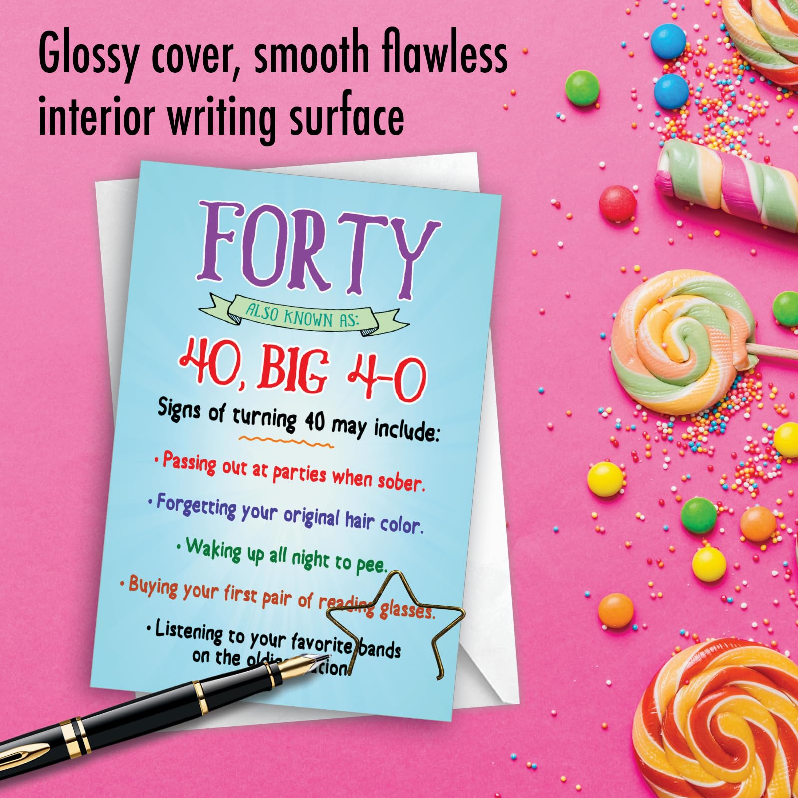 NobleWorks - Funny Milestone Birthday Greeting Card with Envelope (4.63 x 6.75 Inch) - Turning Forty C9272MBG