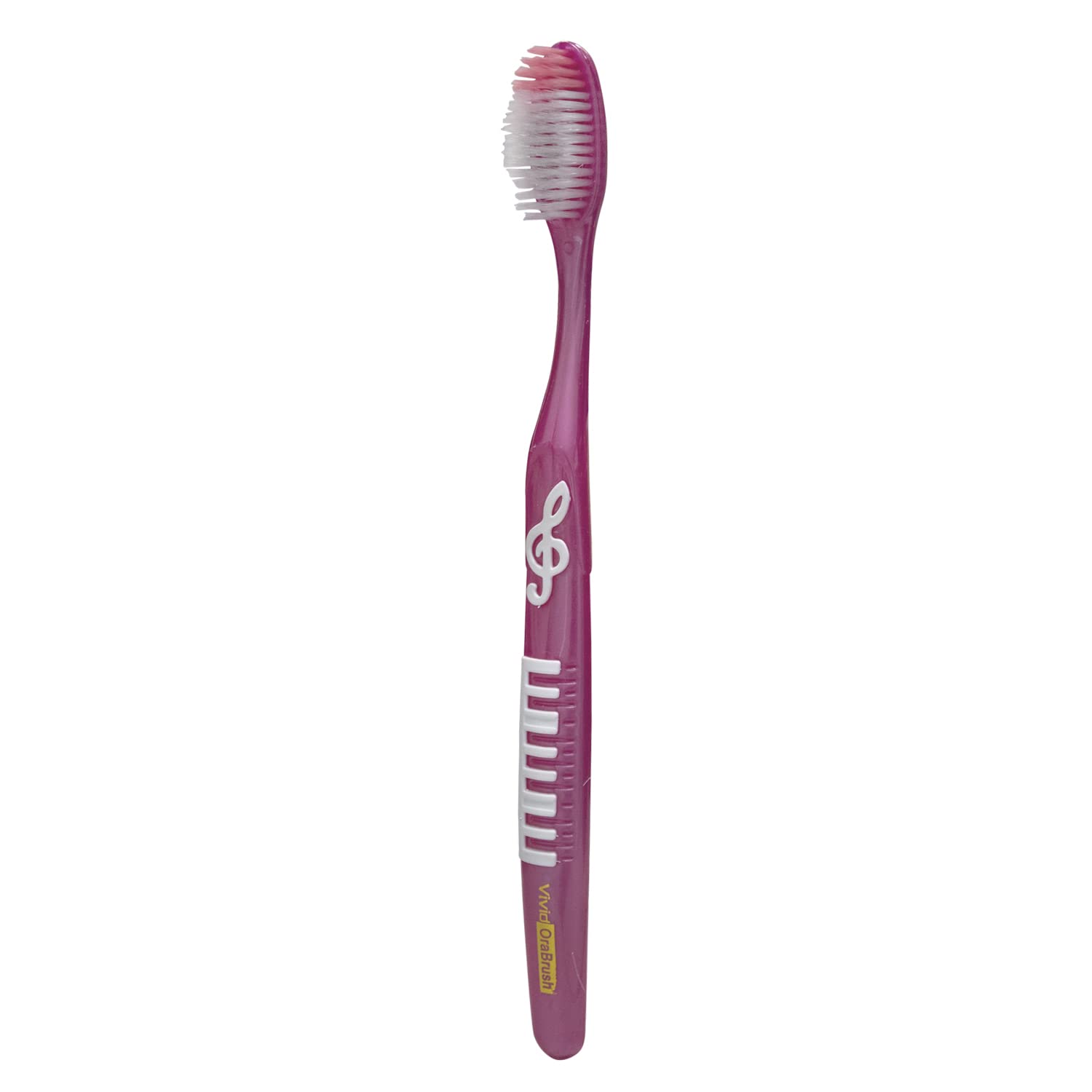Vivid OraBrush Premium Quality Nylon Filament Toothbrushes – Softer, Rubber Bristles – Built-In Tongue Cleaner – Pack of 12 (SensiKleen)
