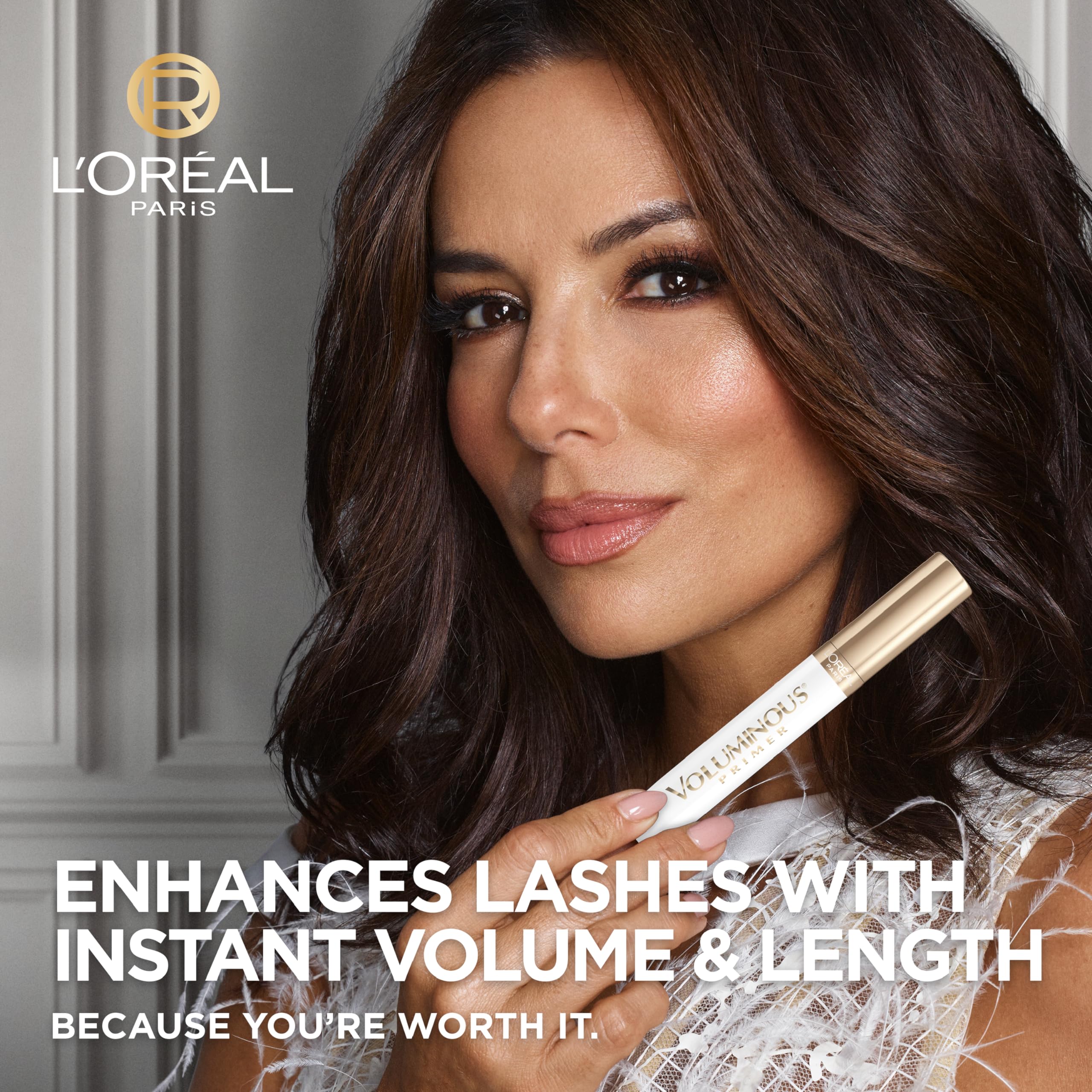 L’Oréal Paris Voluminous Lash Boosting Conditioning Primer Mascara, White Primer, 0.24 Fl Oz., 2 Count