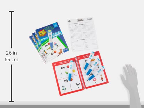 Educational Insights Hot Dots Let's Learn Pre-K Reading Classroom Bundle 4 Pack- Learn to Read Preschool Workbook with Interactive Pen, Ages 3+