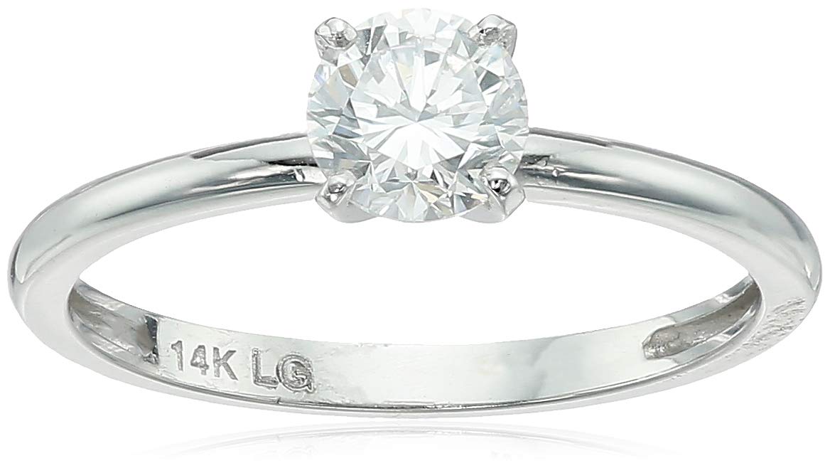 Amazon Essentials IGI Certified Lab Grown Diamond Solitaire Engagement Ring in 14k White Gold (1.5 CT.TW., I-J Color, SI1-SI2 Clarity) (previously Amazon Collection)