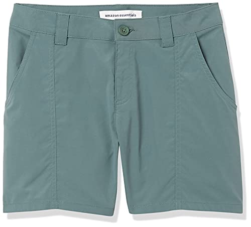 Amazon Essentials Women's Stretch Woven 5 Inch Outdoor Hiking Shorts with Pockets, Sage Green, 8