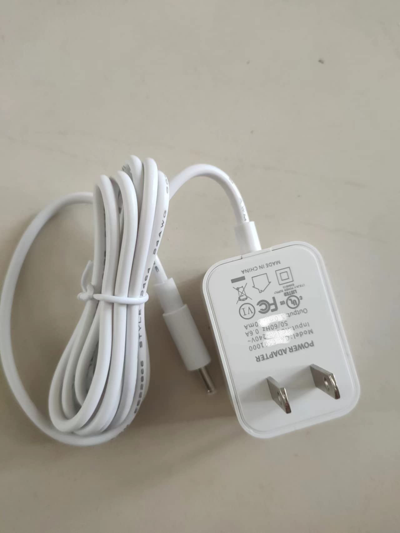 Adapter Power Cord Replacement for Hatch Baby Rest, Rest+ and Rest Mini, Barrel Style 5V 2A White AC Supply Charger with 5ft Cable