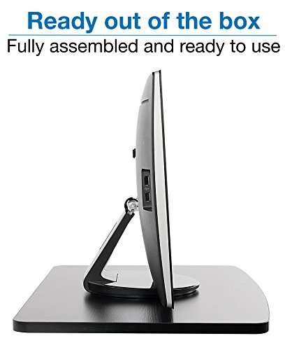 Mount-It! TV Turntable Stand, Rotating Swivel TV Base 32, 37, 40, 42, 47, and 50" TVs, 29 mm Thick Wood, Black