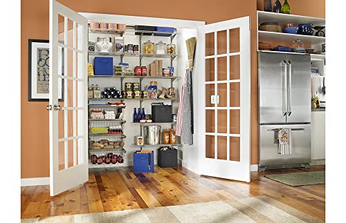 ClosetMaid SuperSlide Wire Shelf, 4 ft. W x 16 in. D, Ventilated Wire Wall Shelving, Nickel Finish, for Closet, Laundry or Pantry