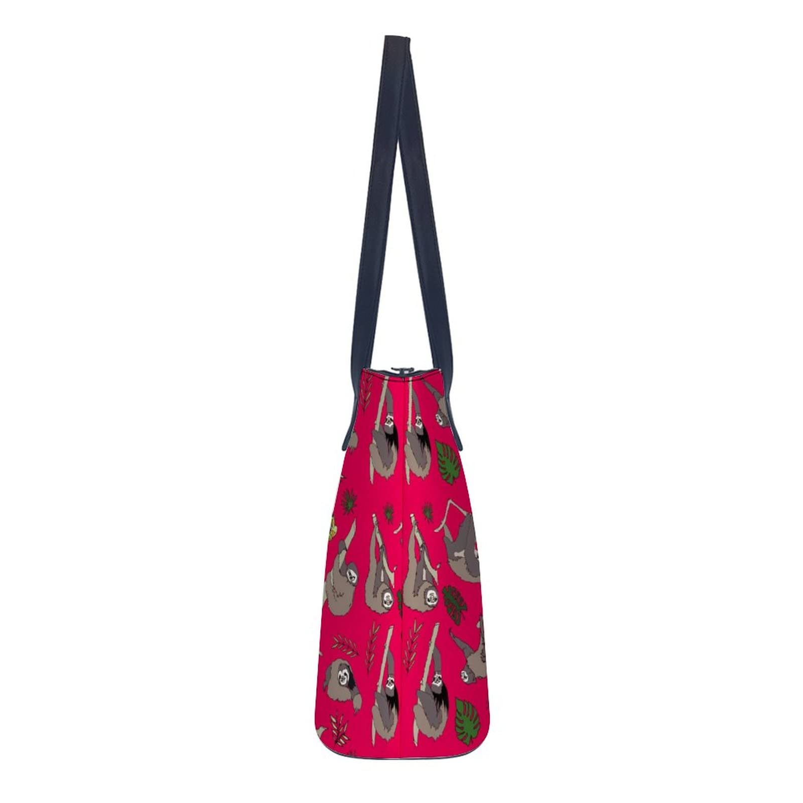 Tropical Sloths Women's Tote Bag PU Leather Shoulder Bag Handbags Purse For Work Shopping Travel