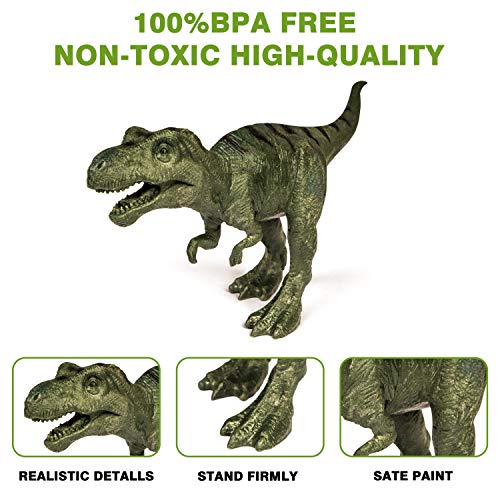 Dinosaur Toys Playset with Activity Play Mat for Kids,Realistic Dinosaur Figures, Trees,Creating a Dino World Including, Birthday Gift for Boys and Girls Ages 3 4 5 6 Years Old