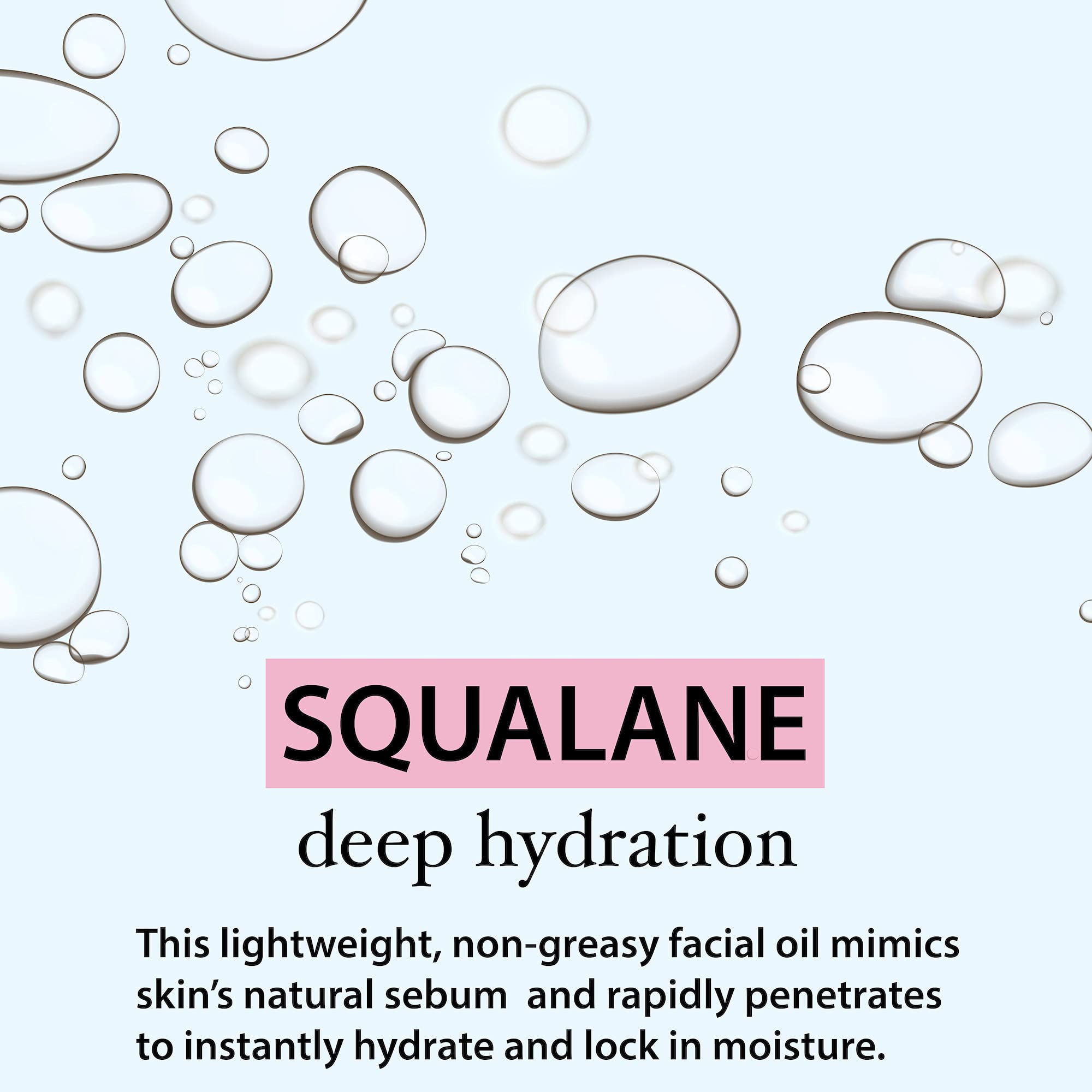 Amara Beauty Squalane Oil Moisturizer with 100% Pure Plant Derived Squalane for Face, Body, Skin and Hair - Face Oil 2 fl. oz.