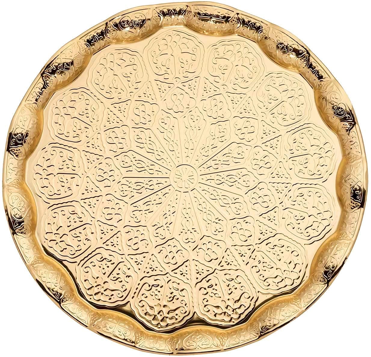 Alisveristime 27 Pc Turkish Greek Arabic Coffee Espresso Cup Saucer Set (Gelincik) (Gold)