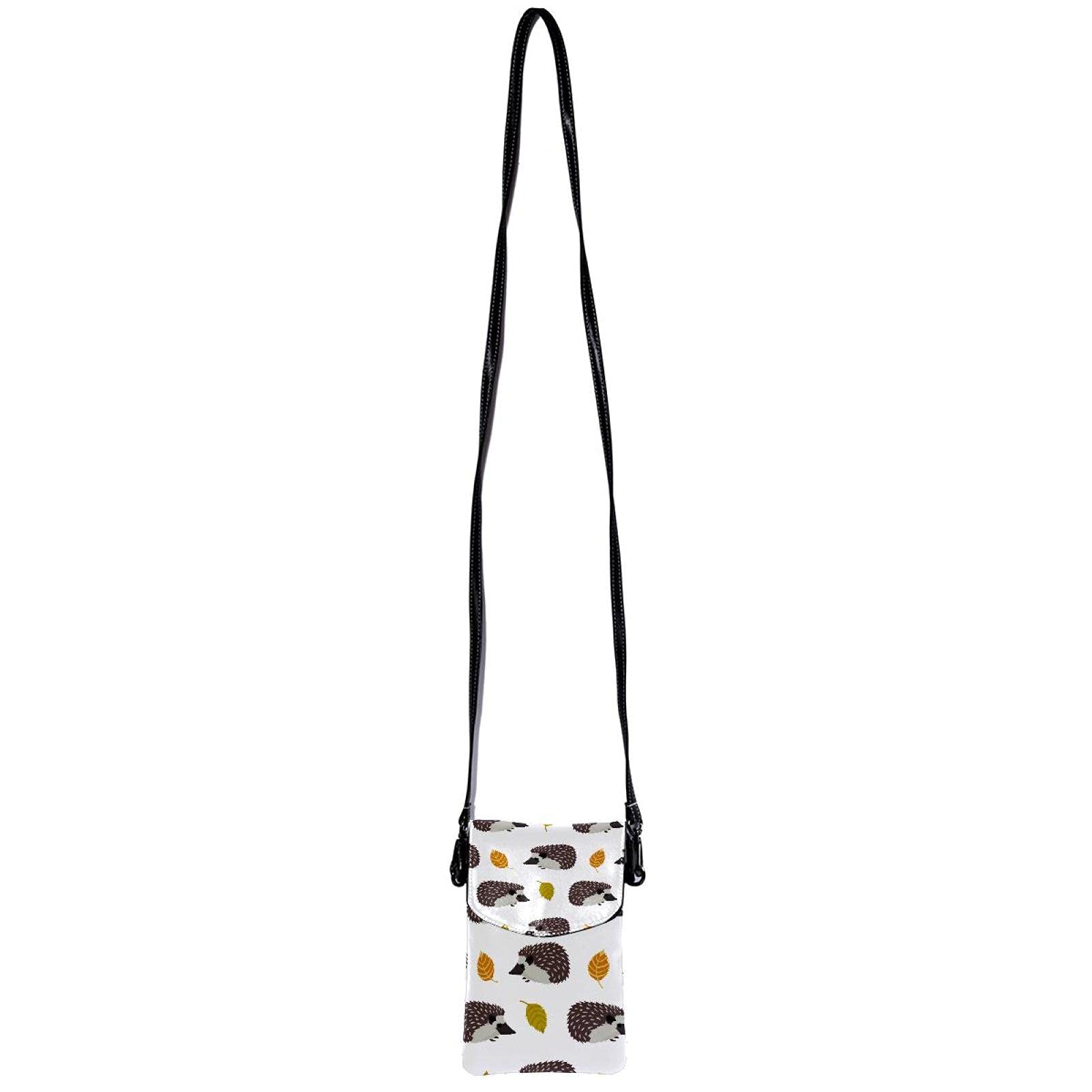 MAPOLO Cute Hedgehog Pattern Women Small Crossbody Bag Cell Phone Purse Wallet for Women Girls