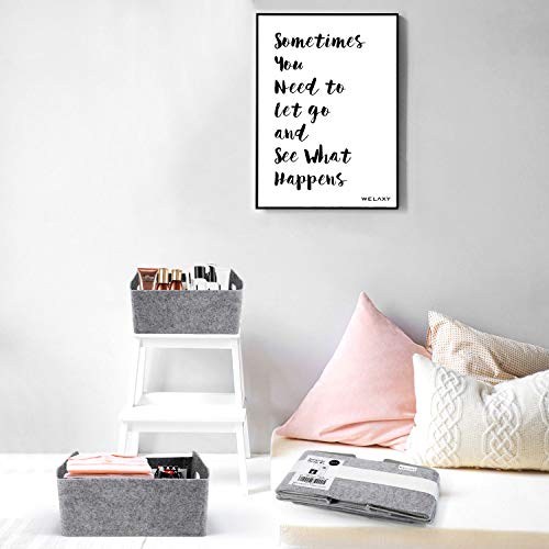 Welaxy storage basket Felt Foldable Drawer Organizer bin Cube Shelf Small box for Kids Toys Books Clothes Office Bedroom Closet Babies Nursery organizing(Charcoal