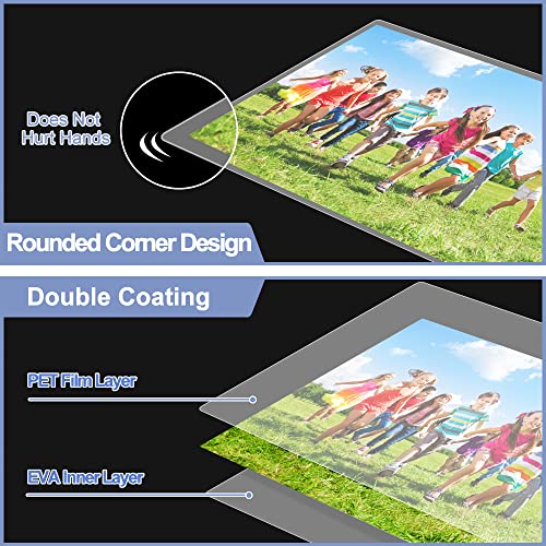 Laminating Sheets, PANDRI 100 Pack Thermal Laminating Pouches Holds 11 x 17 Inch, 3 Mil Plastic Laminator Paper 11.5 x 17.5 Inch, Clear Round Corner