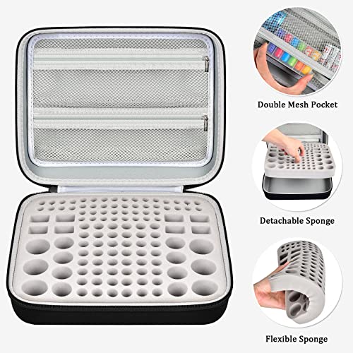 Battery Organizer Storage Case, 118+ Batteries Carrying Holder Container Box Double Mesh Pockets for AA AAA 9V C D with BT-168 Battery Tester (Batteries are Not Included)