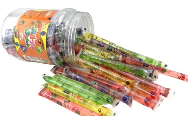 Apexy Jelly Straws, Fruit Jelly Filled Strips, Tiktok Candy Trend Items, Assorted Fruit Jelly Sticks, 35.27oz (1000g)