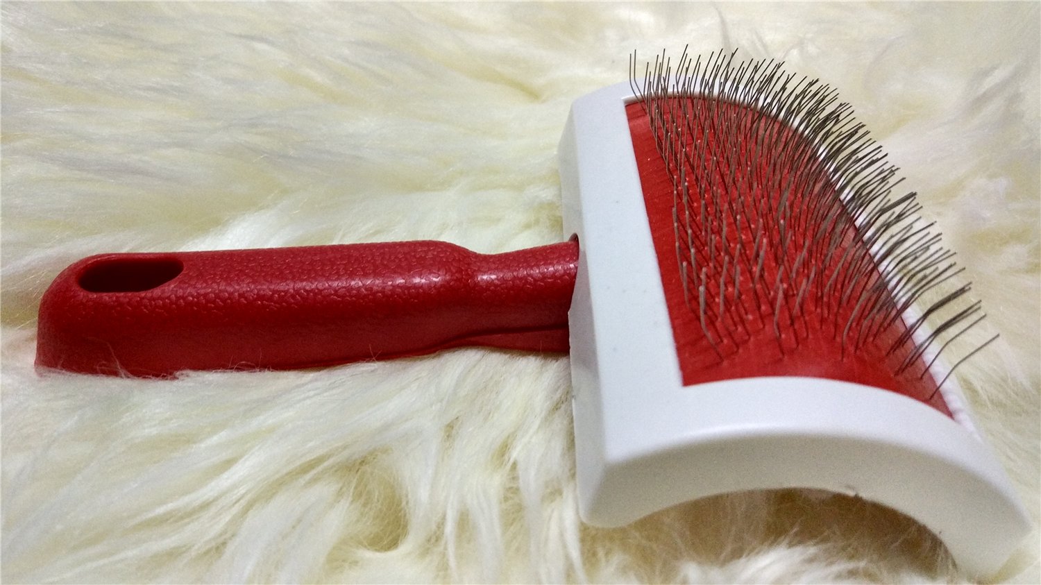 Sheepskin Rug Brush and Cleaner Pet Slicker Brush Fine Wire Rugs Brush Brushing Sheep Skin Rug