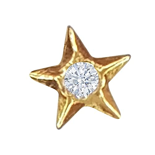 Adastra Jewelry Tooth Charms White Round Simulated Diamond Star Shape 18k Gold Over 925 Sterling Silver Handmade Teeth Gems Grillz
