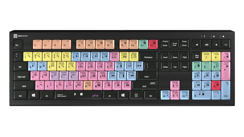 LogicKeyboard compatible with Avid Pro Tools 2018 PC Backlit Astra - LKBU-PT-APBH