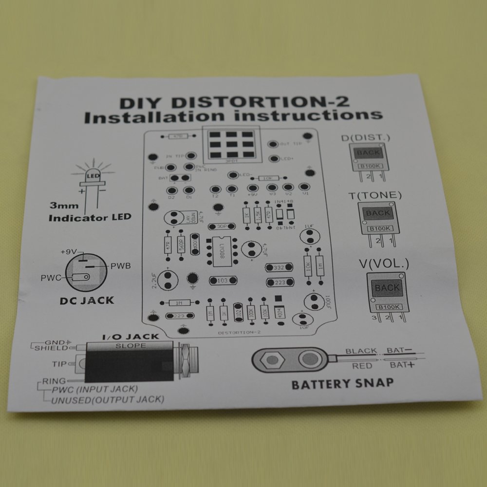 DIY(DS-2) Distortion Guitar Pedal Flash Violet Metal Distortion Pedal LANDTONE