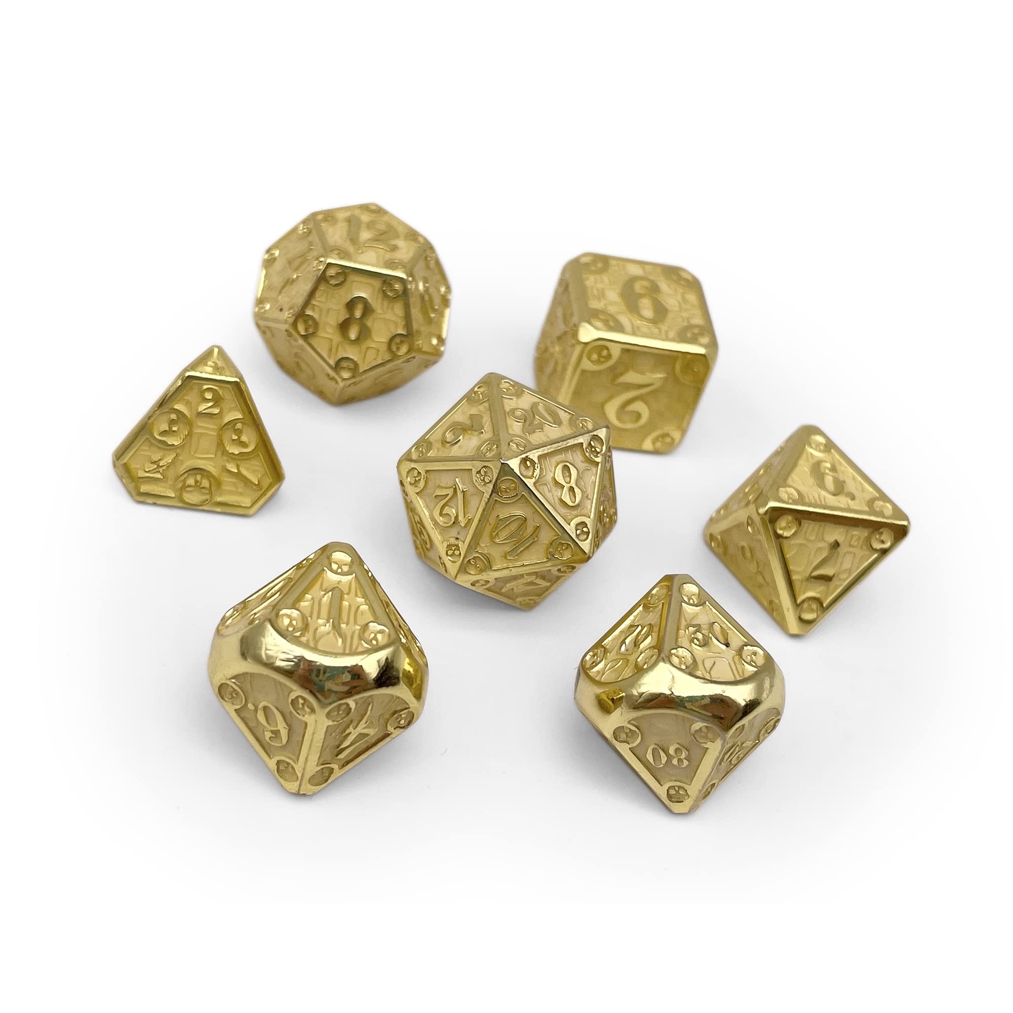 Norse Foundry Dungeon Delve Metal Dice Set - Forge Your Adventure: Premium Zinc Alloy D20 Dice Set - Complete Set for TTRPG - Boost Your Gaming Experience with Metal Dice