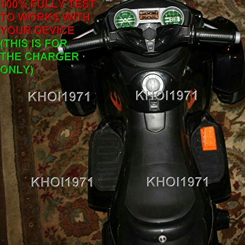 KHOI1971 8-FEET Wall Charger AC Adapter for Charging Black Orange-Trim 17066 17086 Huffy Star Wars X-Wing Fighter Ride On Motorcycle 6V-Volt Battery Charger AC Adapter NOT Created or Sold by Huffy