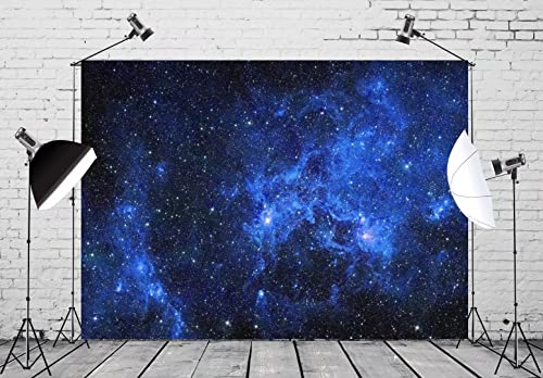 BELECO 7x5ft Fabric Galaxy Stars Backdrop Starry Night Sky Outer Space Galaxy Backdrop Universe Nebula Photography Background Kids Space Party Birthday Baby Shower Decorations Banner Photo Booth Props