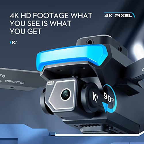 FIRE BULL Drone with Camera for Adults Kids, XT5 1080P FPV Live Video, Foldable WIFI RC Quadcopter with Dual camera switch, VR 3D Experience with 2 Batteriesm for 24 Min Flight, 3 Speeds, Toys Gifts for Boys Girls