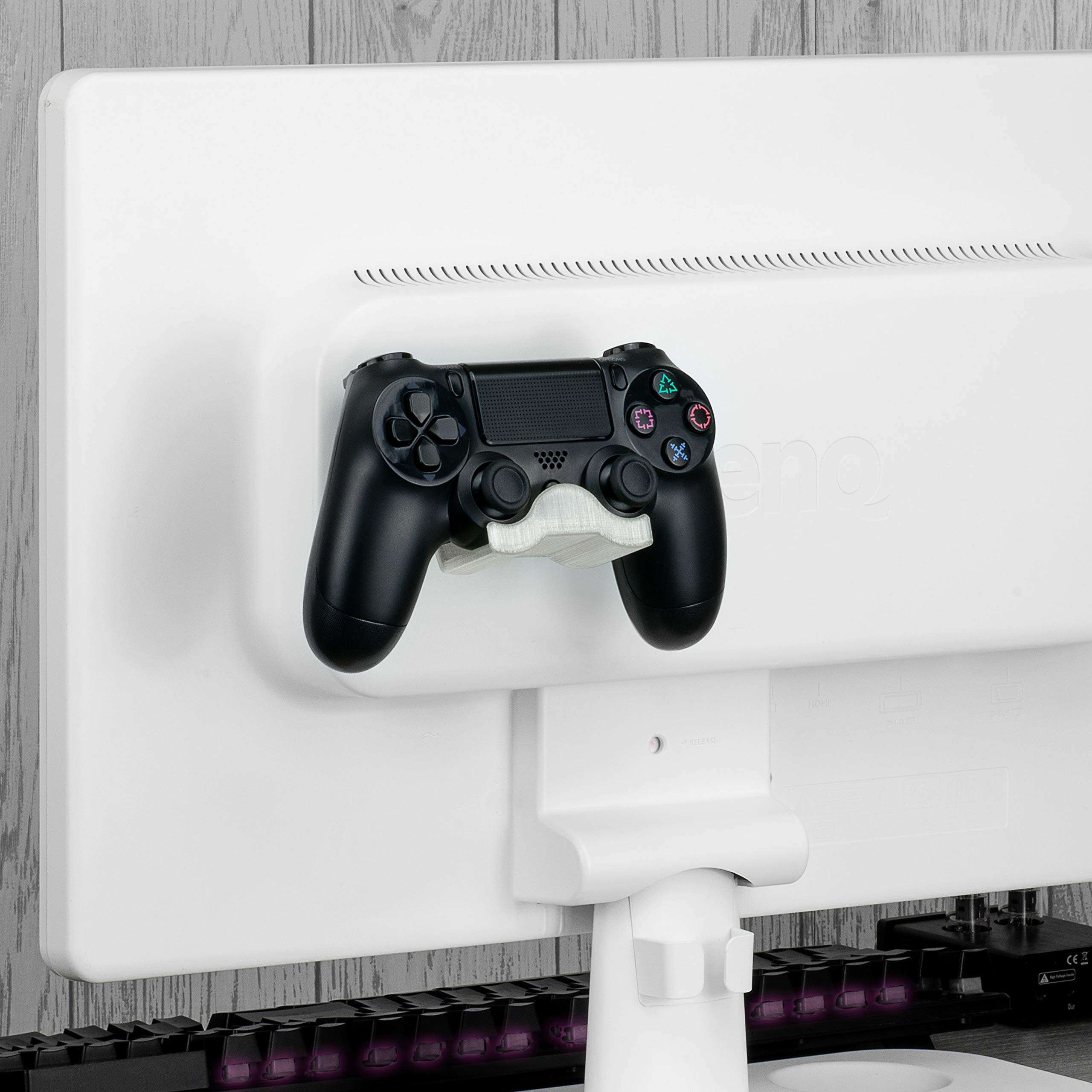 BRAINWAVZ [EOL] PS4 Game Controller Wall Hanger Stand Mount Holder (Single Pack) - PlayStation 4 Game Controller Accessories (Frosty) [EOL]