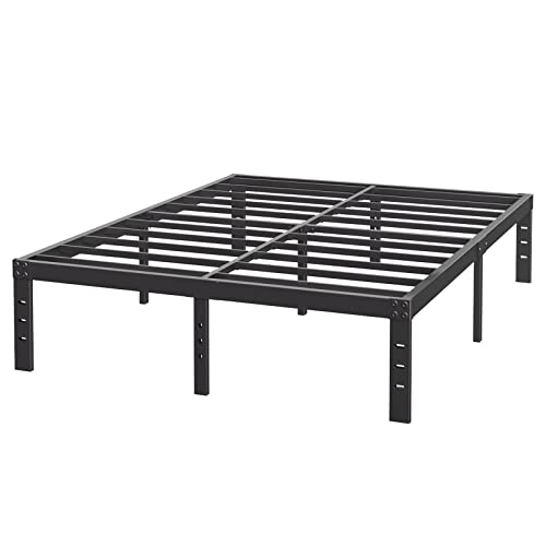 COMASACH 14 Inch Bed Frames Queen Size 3500 lbs Heavy Duty Platform with Sturdy Metal Slats, No Box Spring Needed, Easy Assembly, Under Bed Storage, Noise-Free, Non-Slip