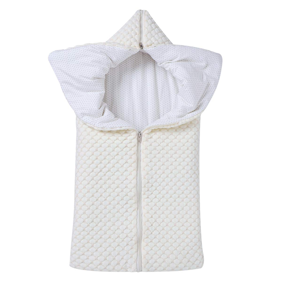 Aisheny Baby Warm Thicken Sleeping Bag Infant Boy Girl Warm Snowsuit Footmuff Sack for 0-12M Beige