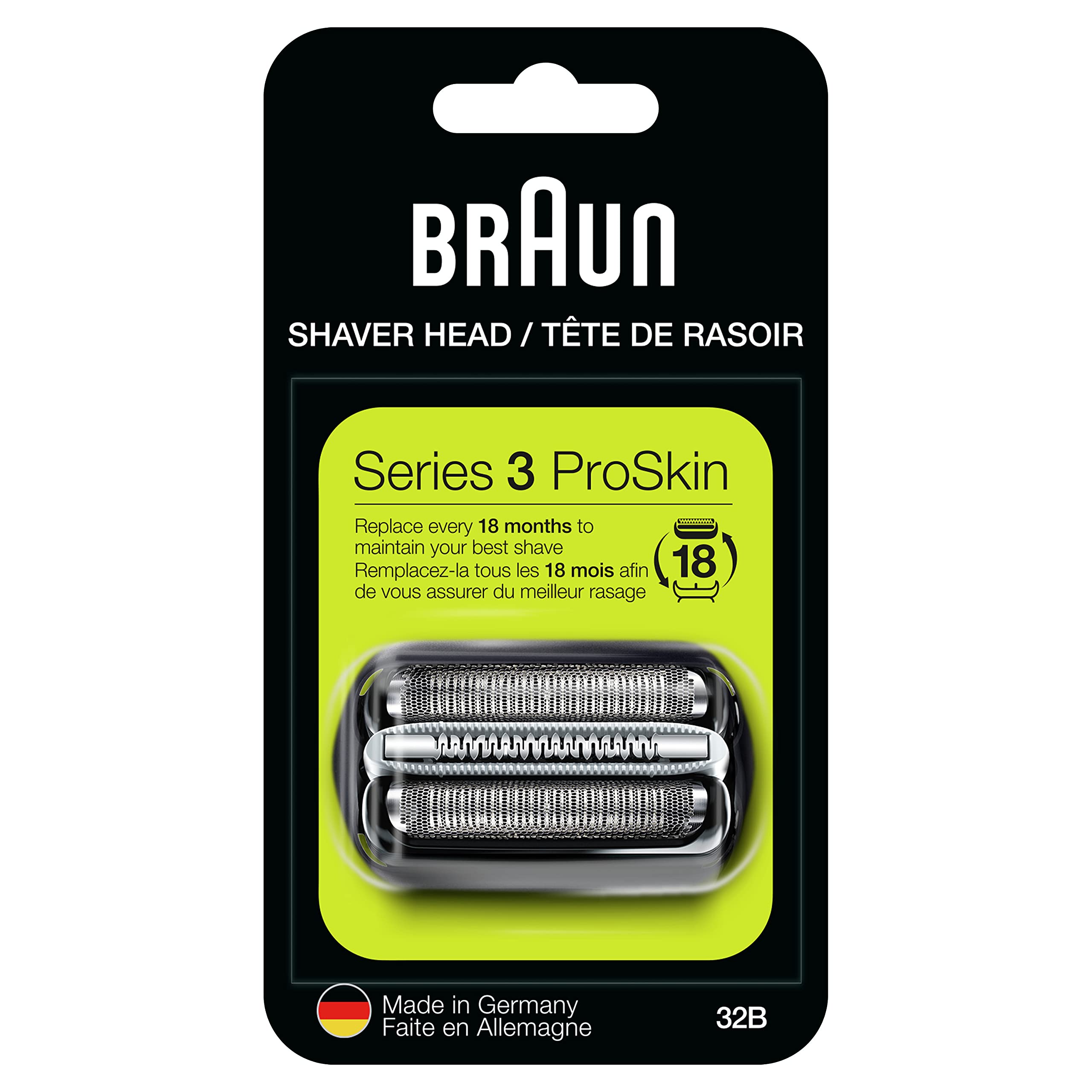 Braun Electric Series 3 Razor with Precision Trimmer, Rechargeable, Wet & Dry Foil Shaver for Men, Blue/Black, 4 Piece