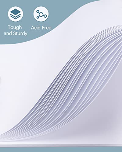 White Cardstock Paper 8.5 x 11, 60 Sheets 250g Premium White Card Stock Printer Paper, Heavy Construction Paper for card making, scrapbooking, craft
