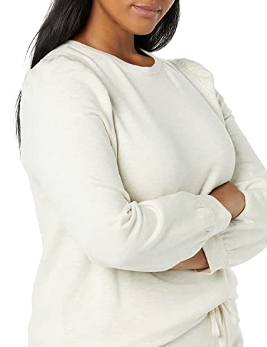 Amazon Aware Women's Puff Sleeve Sweatshirt (Available in Plus Size), Oatmeal Heather, Small