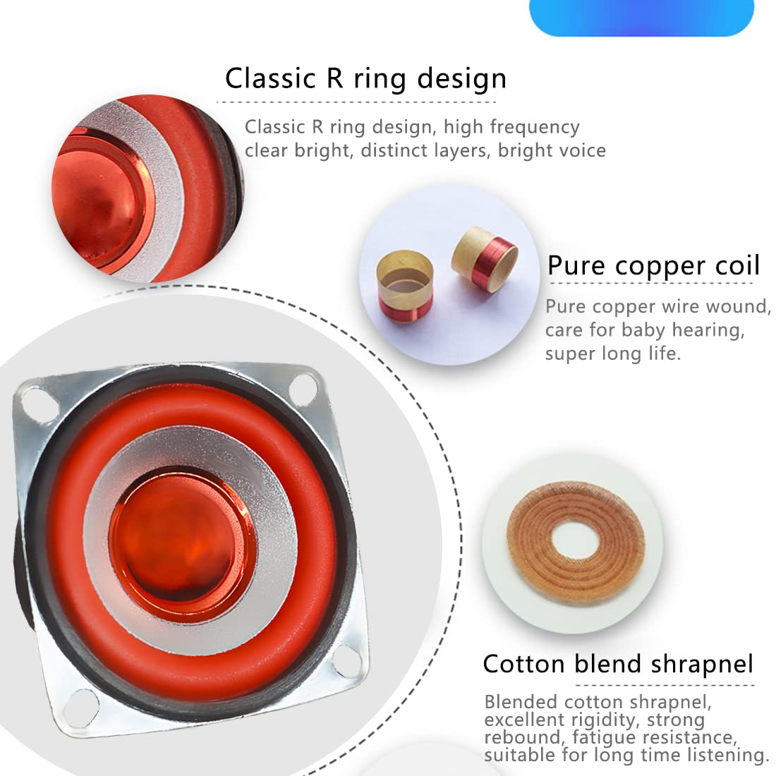 Gikfun 4Ohm 5W Full Range Audio Speaker Stereo Woofer Loudspeaker for Arduino Replacement (Pack of 2pcs) EK1949