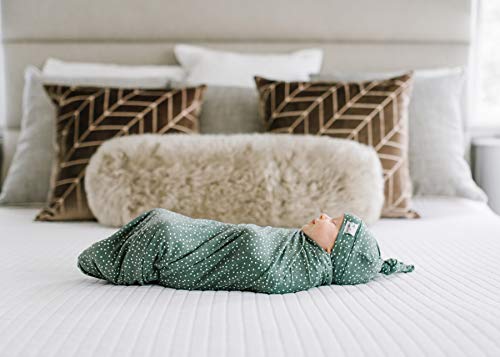 Large Premium Knit Baby Swaddle Receiving Blanket"Juniper" by Copper Pearl
