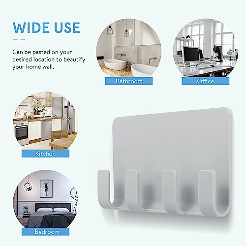 UKCOCO Cell Phone Wall Mount, 3 Pack Multi Purpose Plastic Phone Charging Dock Holder Shaving Razor Towel Hook Bracket for Smartphone Tablet eReader (Mixed Color)