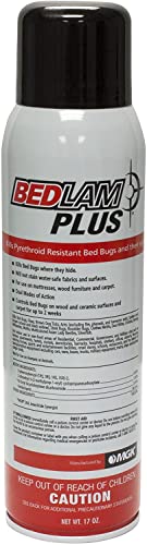 Bedlam Plus Aerosol 17 oz Quick Knock Down Bed Bugs and Bed Bug Eggs, Ticks and Fleas, Dust Mites, Clothes Moths and Carpet Beetles, chinches de cama