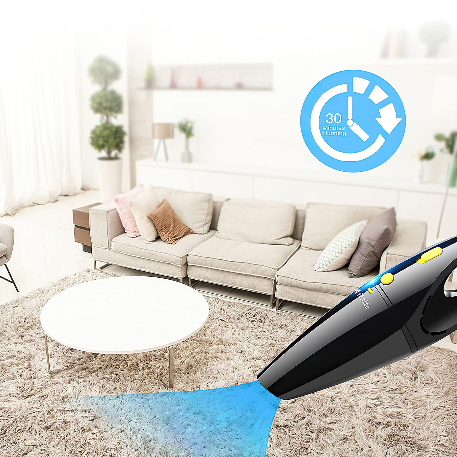 Aitsite Cordless Handheld Vacuum Cleaner 120W Powerful Portable Car Vacuum Cleaner Mini Hand Held Wet and Dry Vacuum with Rechargeable Battery