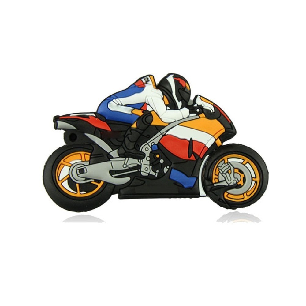 WooTeck 128GB Strong Cartoon Motorcycle USB Flash Drive Memory Stick Novelty Cute Pendrive