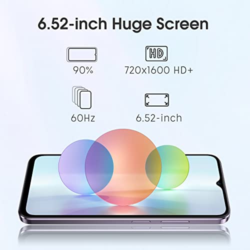 Ulefone Note 16 Pro Unlocked Cell Phones, Android 13 Unlocked Phones, 16GB+128GB, 50MP Main Camera, 6.52β HD+ Waterdrop Screen, 8-Core Processor, 4400mAh Battery, Dual 4G Unlocked Smartphone-Purple