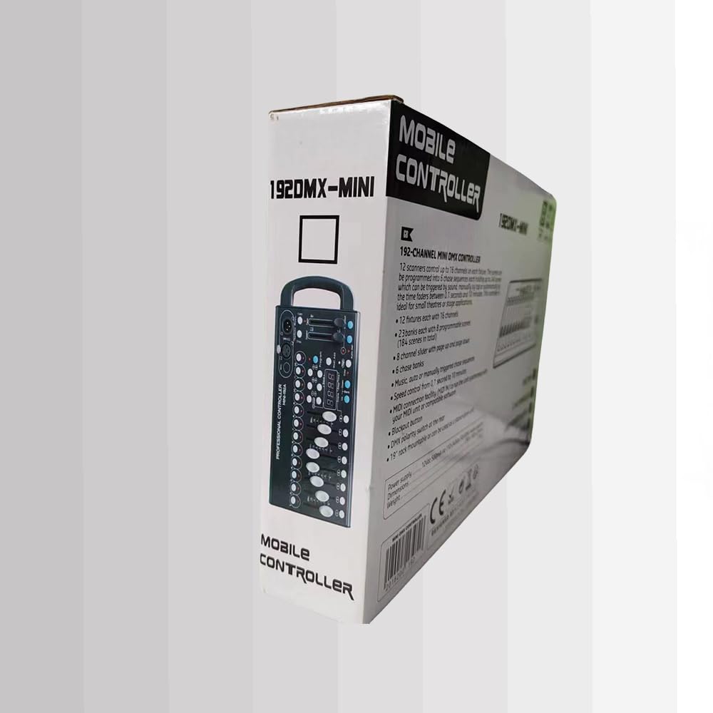 Dmx Console,Universal DMX-512 Controller 192 DMX 512 Stage DJ Light Controller 240 Different Scenes Dmx512 Console Applicable to 3-Pin DMX Cable for DJs Bands Bars Pubs Clubs Family Party Wedding etc…