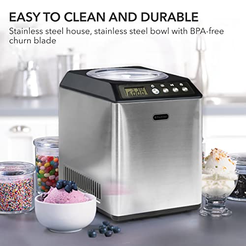 Whynter ICM-201SB Upright Automatic Ice Cream Maker 2 Quart Capacity Built-in Compressor, 2.1 & The Perfect Scoop, Revised and Updated: 200 Recipes for Ice Creams, Sorbets, Gelatos, Granitas