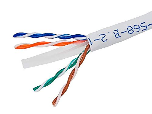 Monoprice Cat6 Ethernet Bulk Cable - 250 Feet - Green Network Internet Cord - Solid, 500Mhz, UTP, CMR, Riser Rated, Pure Bare Copper Wire, 23AWG